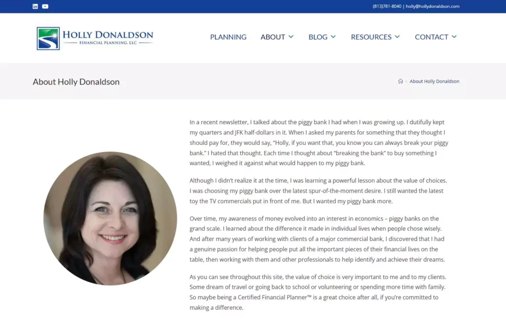 Holly Donaldson Financial Planning - Moore Web Exposure